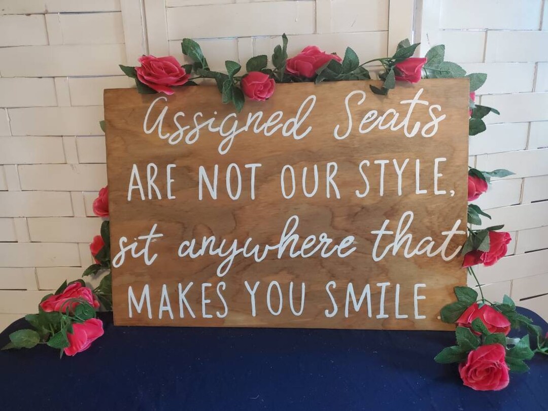 Custom Wood Wedding Seating Sign: Rustic Ceremony Decor - Etsy