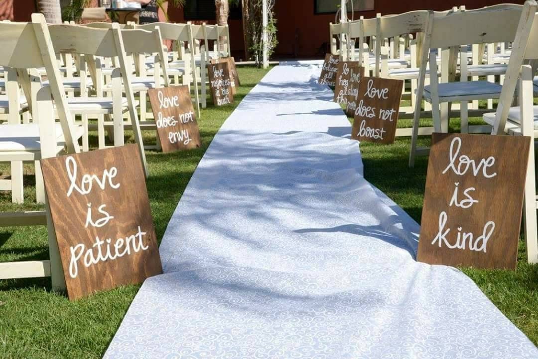 Wedding Aisle Signs Isle Signs Bible Verse Wood Signs Love | Etsy