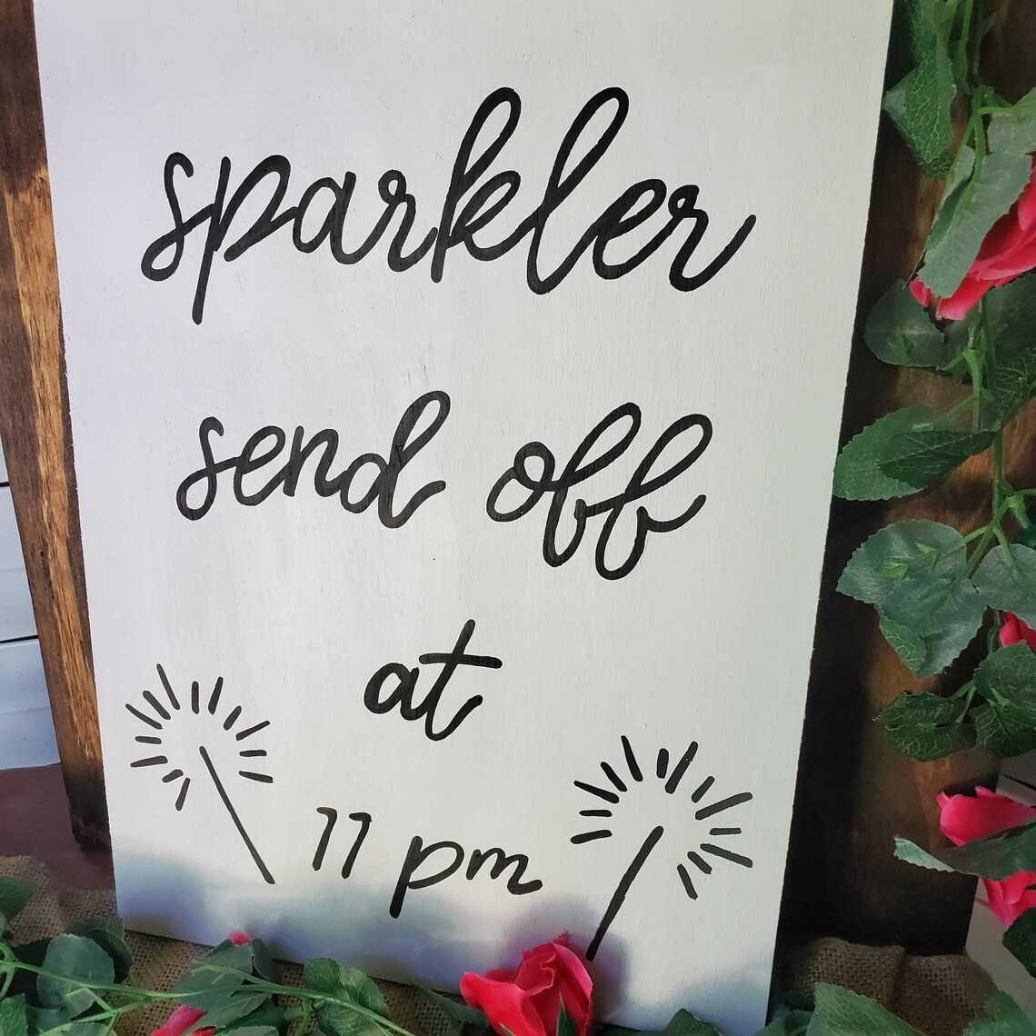 Wedding Sparkler Send off Sign Wooden Wedding Signs Wedding | Etsy
