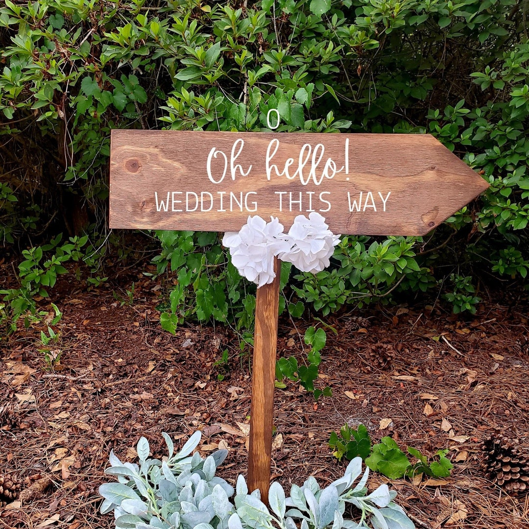 Wedding Road Sign, Direction Sign, Ceremony Sign, Arrow Sign, Custom ...