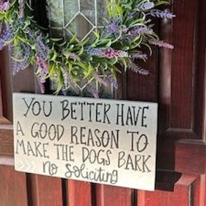 Funny Do Not Knock Sign, Barking Dogs, No Solicitation, Do Not Disturb ...
