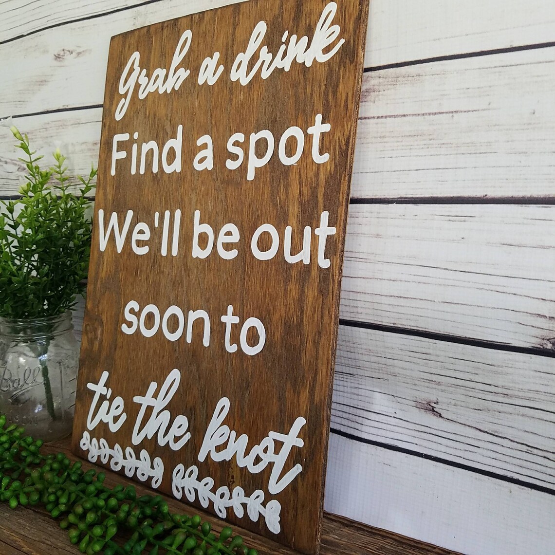 Wedding Bar Sign Grab a Drink Sign Wedding Cocktail Sign | Etsy