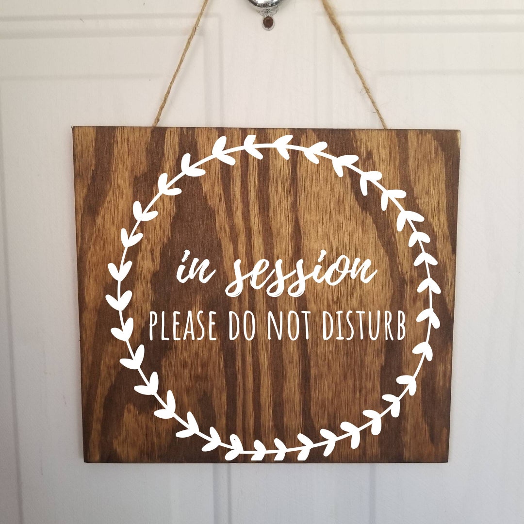 Do Not Disturb Sign, in Session, Office Sign, Therapist Sign, Door Sign ...