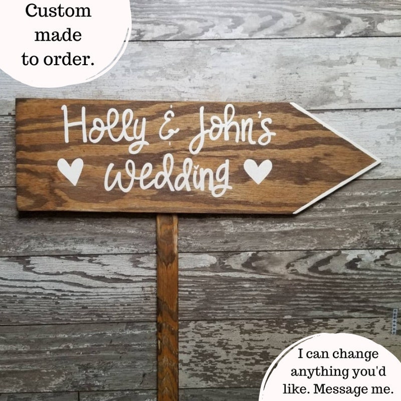 Arrow Wedding Signs - Etsy