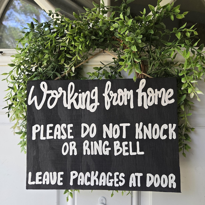Work From Home Sign - Etsy