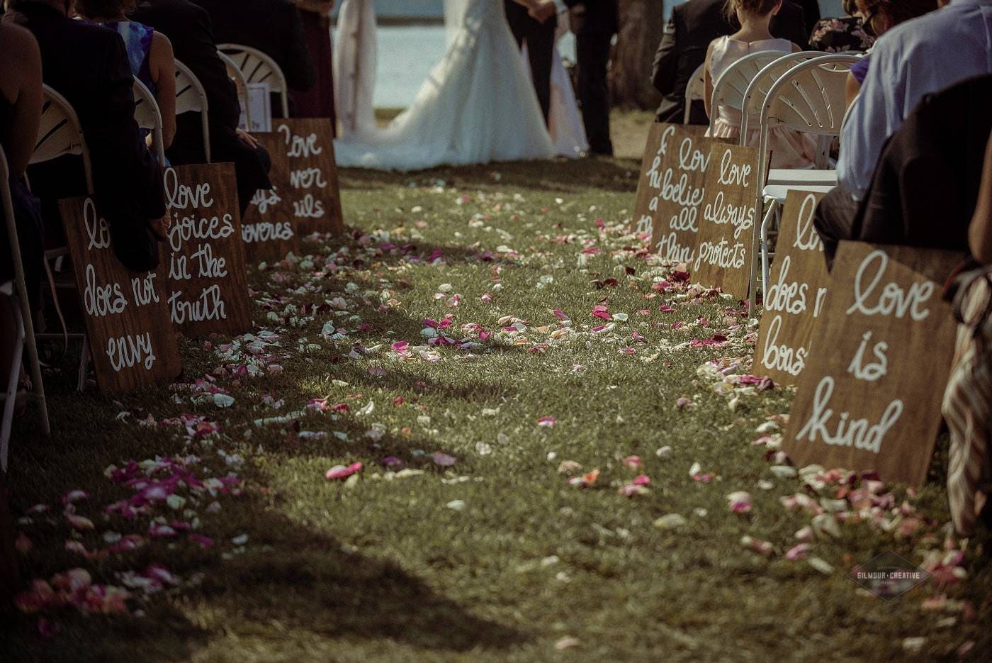Wedding Aisle Signs Isle Signs Bible Verse Wood Signs Love | Etsy