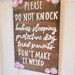 Do Not Knock Sign, Sleeping Baby Sign, New Mom Gift, Baby Shower Gift ...