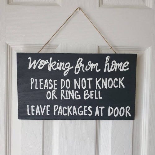 Working Do Not Disturb Sign Work at Home Door Sign Work at - Etsy