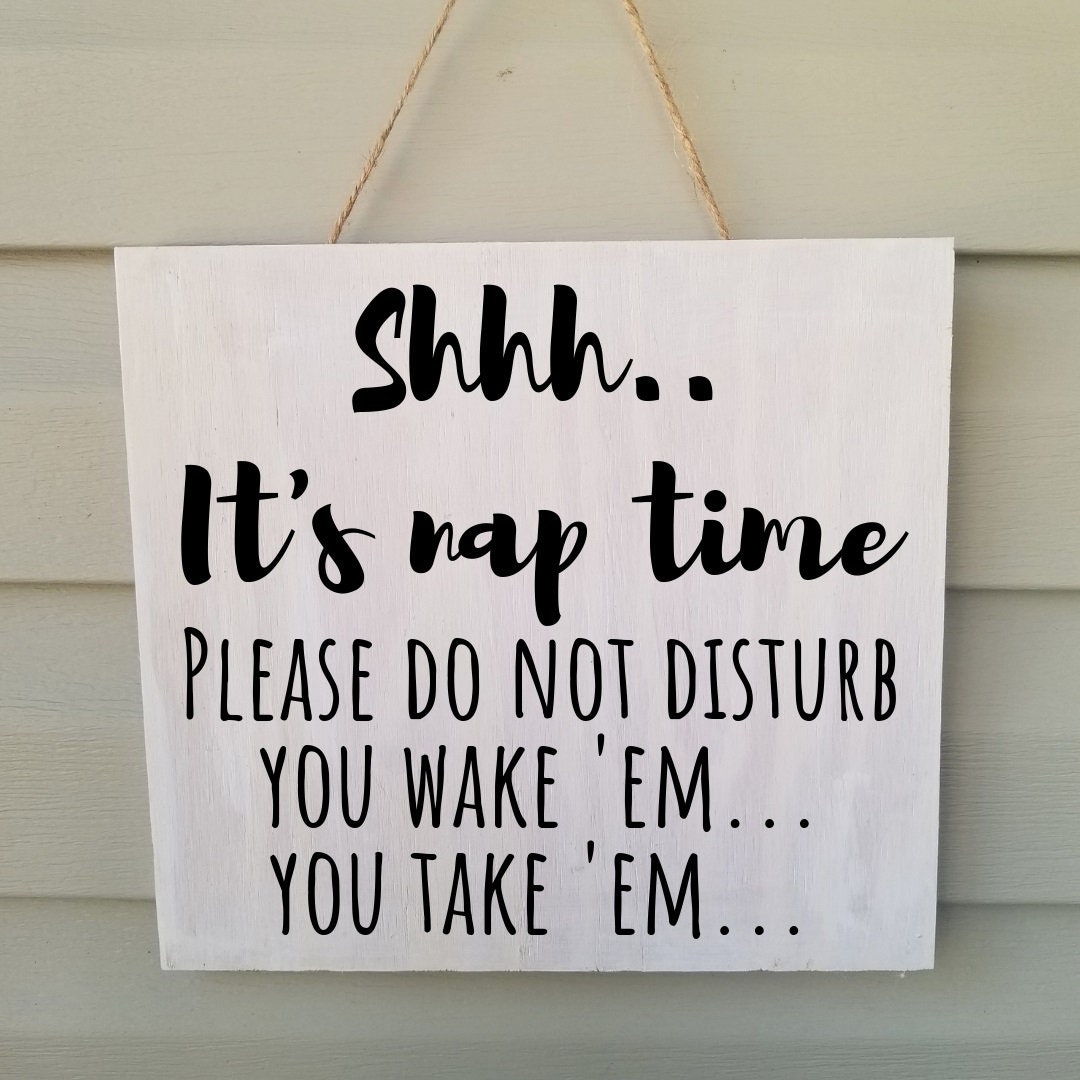 Nap Time Sign, Do Not Disturb, Sleeping Baby Sign, New Mom Gift, No ...