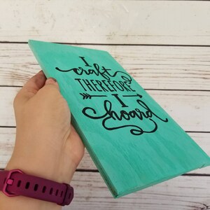 Craft Room Sign, Crafter Gift, Crafting Quote, Funny Sign, Handlettered ...