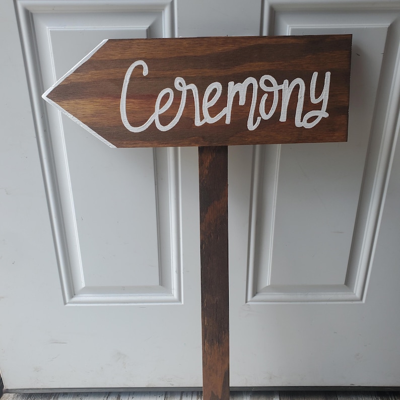 Custom Wedding Sign on Stake, Outdoor Wedding Decor, Ceremony Sign ...