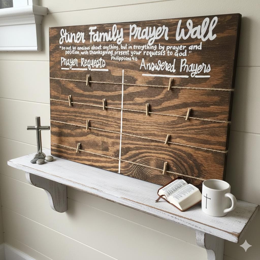 Custom Wooden Prayer Board: Christian Home Decor - Etsy