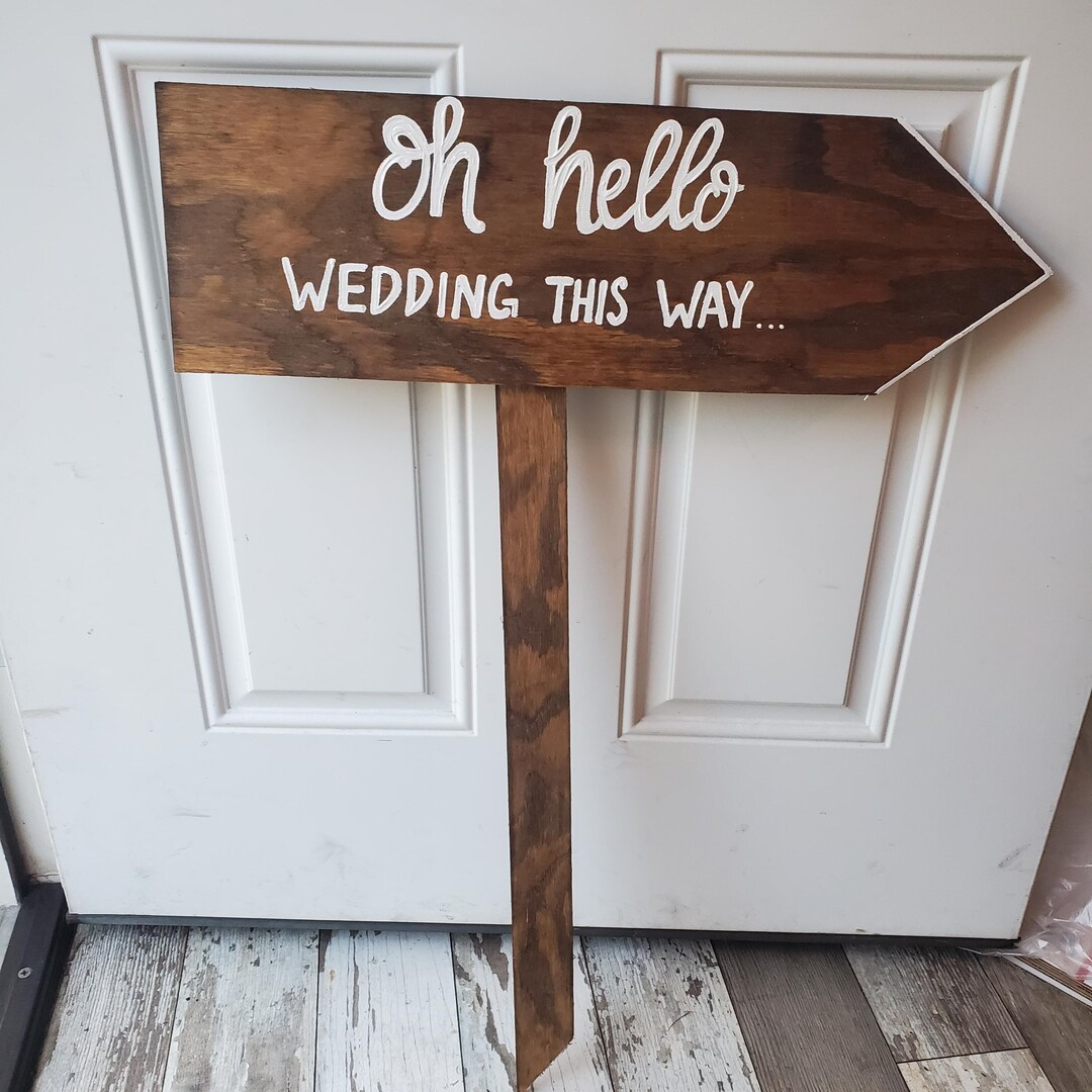 Wedding Road Sign, Direction Sign, Ceremony Sign, Arrow Sign, Custom ...