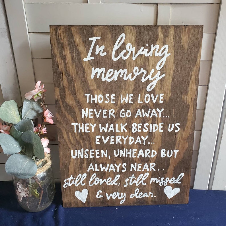 Wedding Memorial Sign Wood Wedding Sign Those We Love Never | Etsy