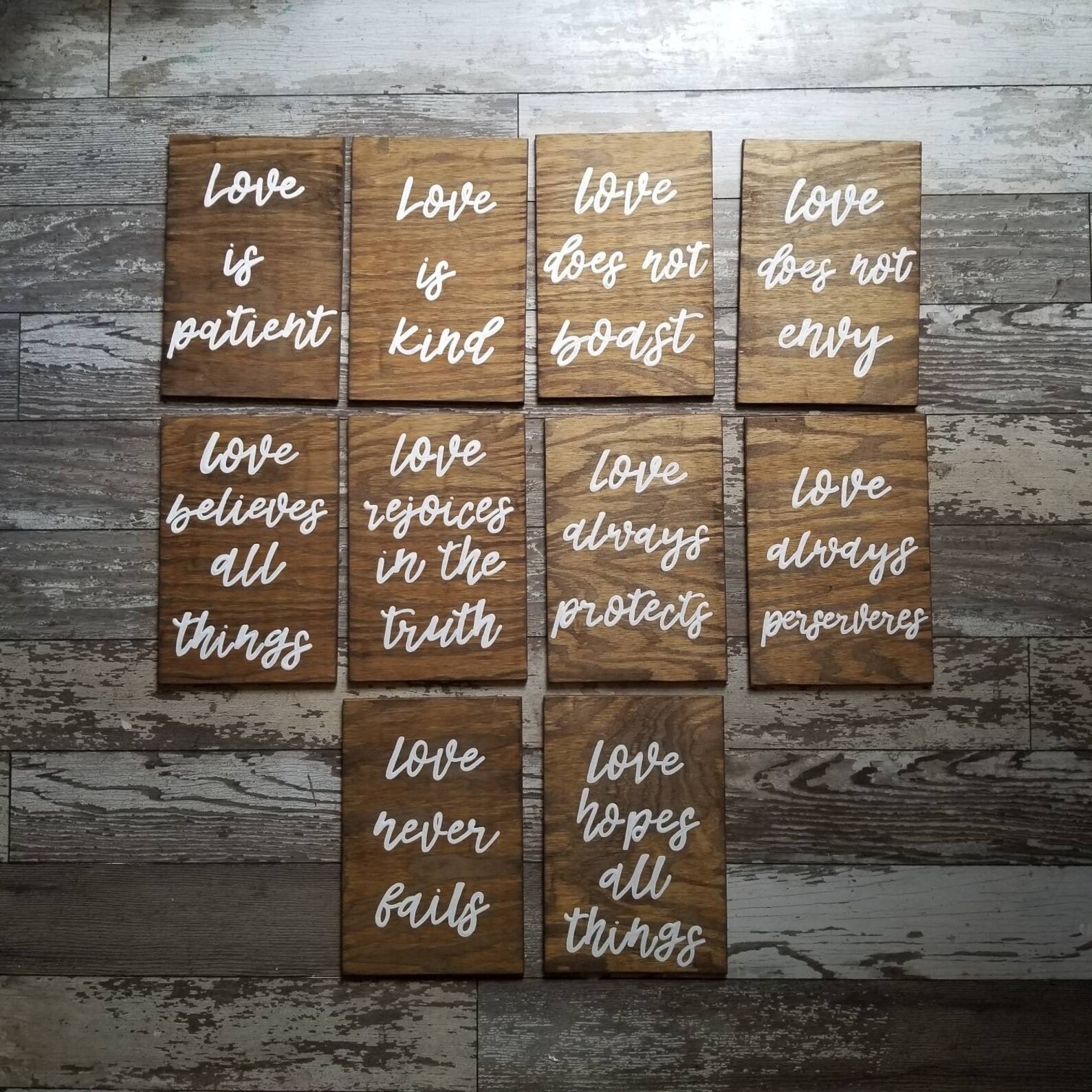 Love is Patient Set of 10 Wedding Aisle Signs Rustic - Etsy