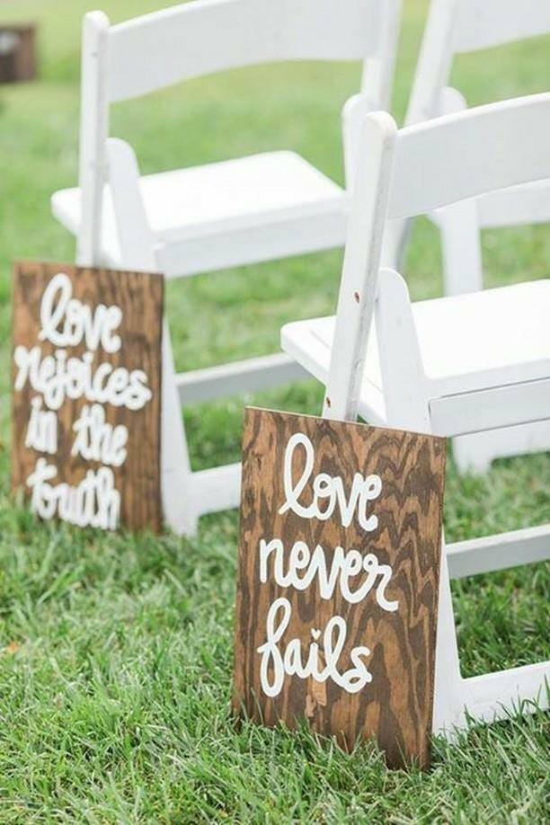Wedding Aisle Signs Isle Signs Bible Verse Wood Signs Love | Etsy