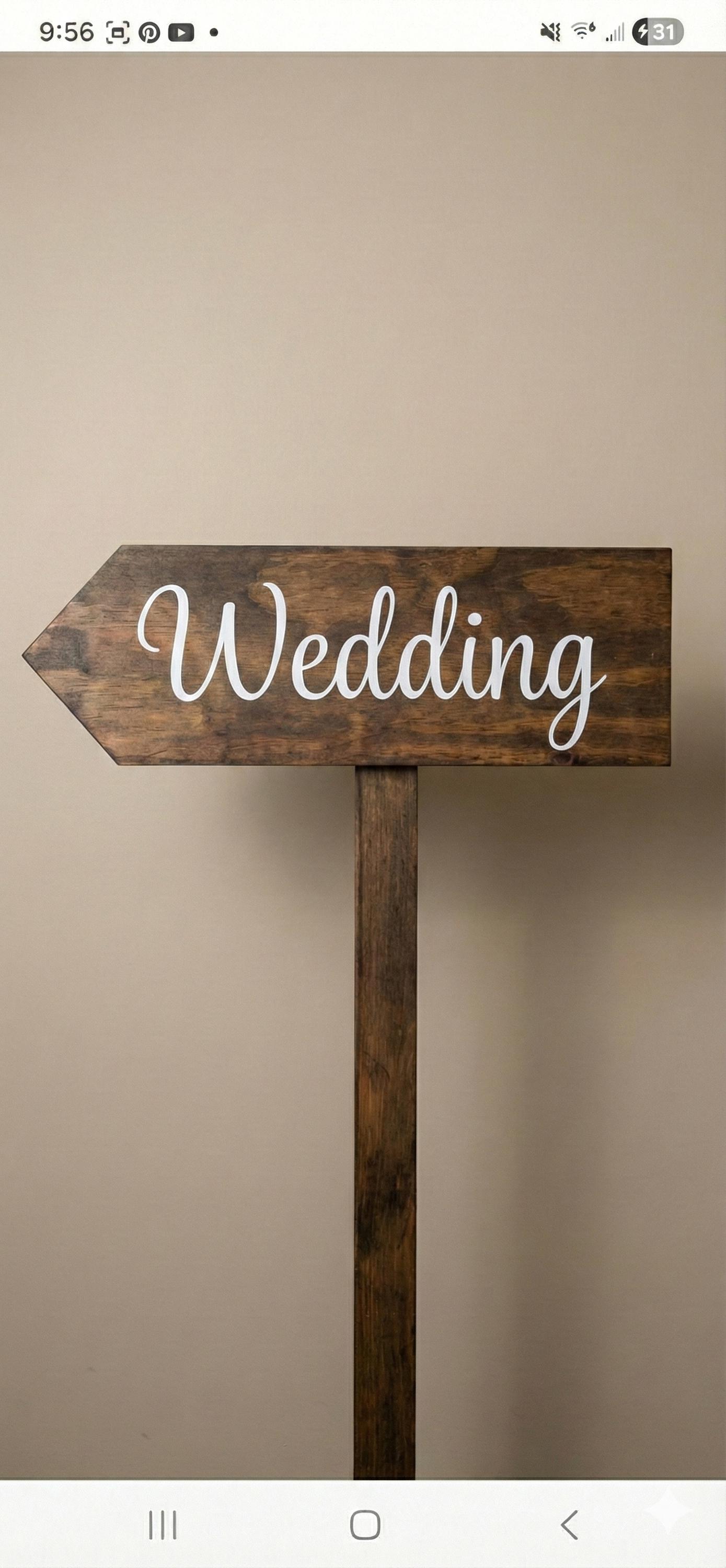 Custom Wood Arrow Sign, Wedding Direction Sign With Stake, Pointing ...