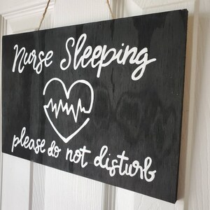 Nurse Sign, Sleeping Nurse, Nurse Gift, RN Gift, LPN Gift, Wood Sign ...