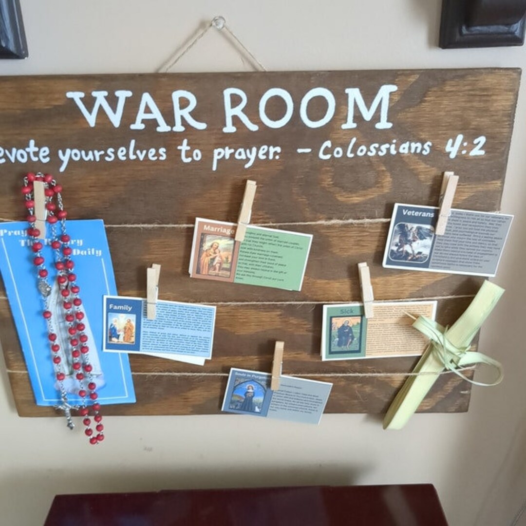 Prayer Board, War Room, Prayer Sign, Christian Sign, Bible Verse Sign ...