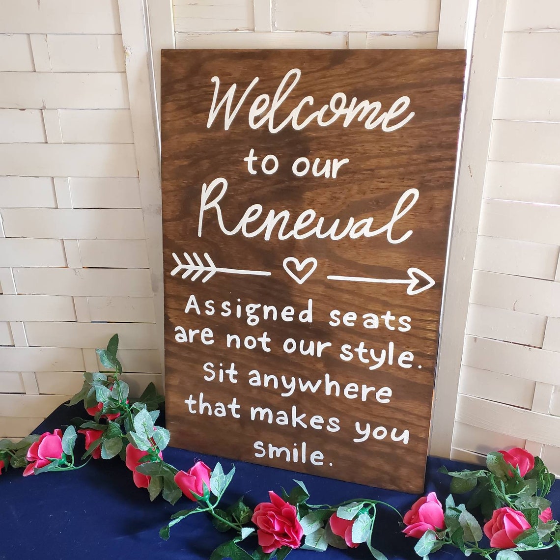 Vow Renewal Sign Welcome Sign Ceremony Sign No Seating - Etsy