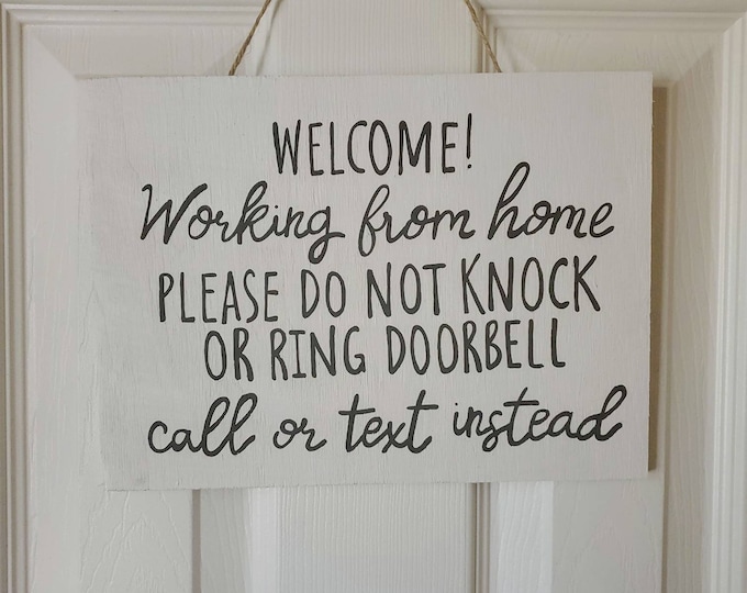 Working Do Not Disturb Sign, Work at Home Door Sign, Work at Home Mom ...