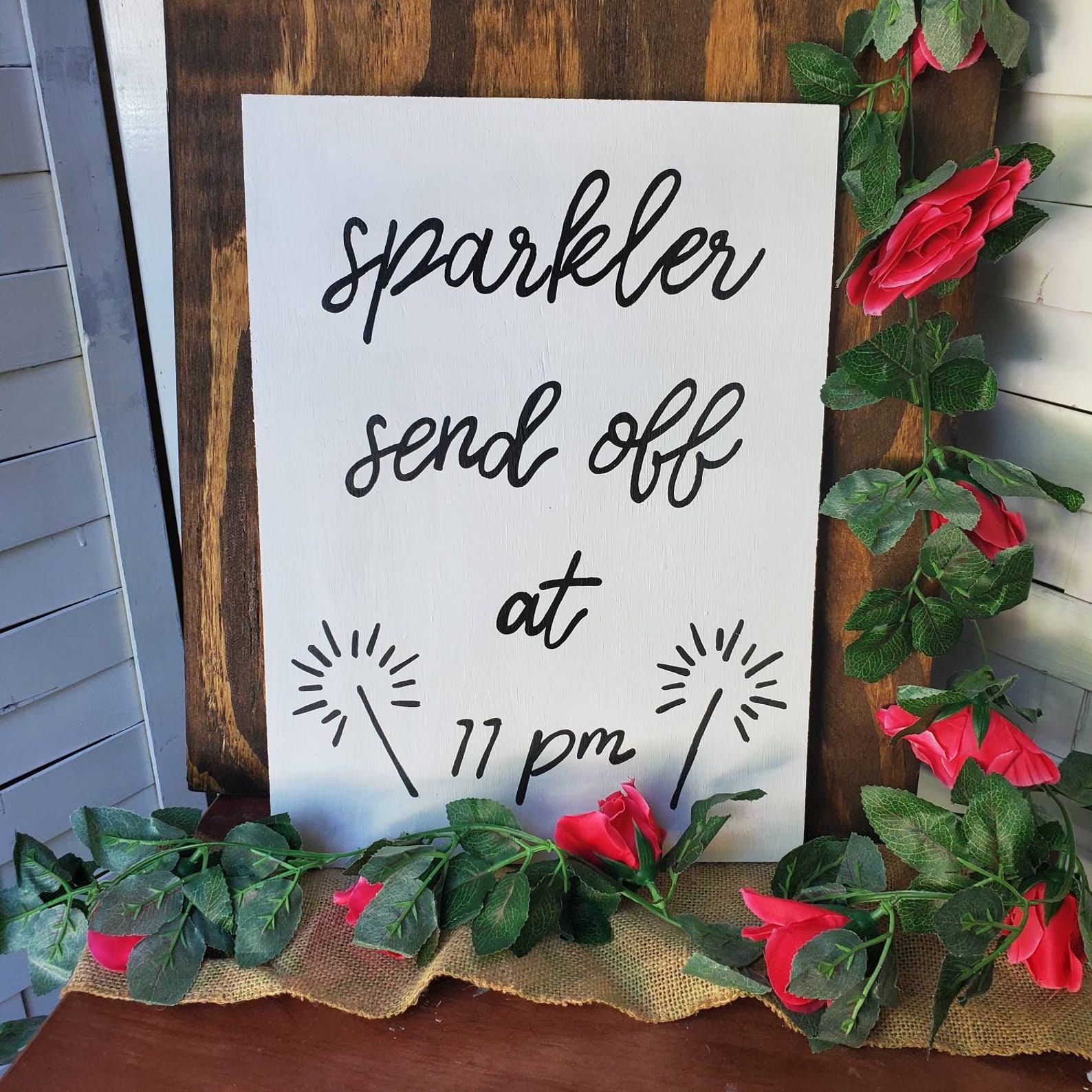 Wedding Sparkler Send off Sign Wooden Wedding Signs Wedding | Etsy