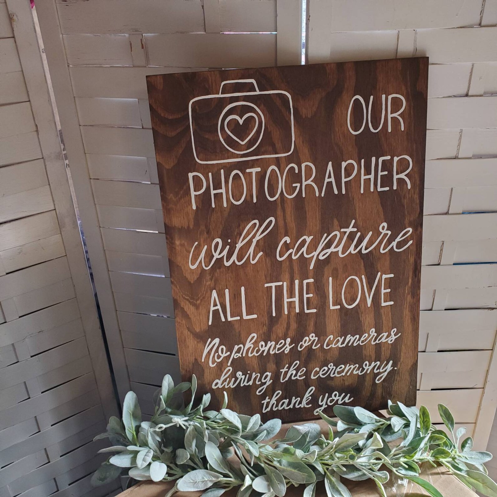 Unplugged Wedding Sign No Phones During Ceremony Sign No - Etsy