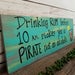 Pirate Sign, Drinking Sign, Rum Sign, Porch Sign Patio Sign, Tiki Bar ...