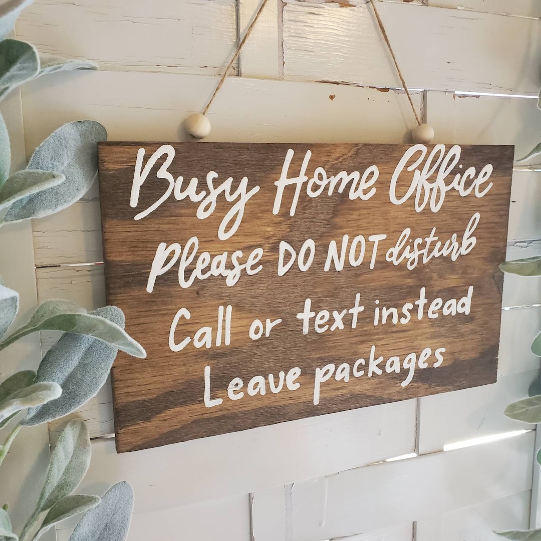 Home Office Sign, Working Do Not Disturb Sign, Work at Home Door Sign ...