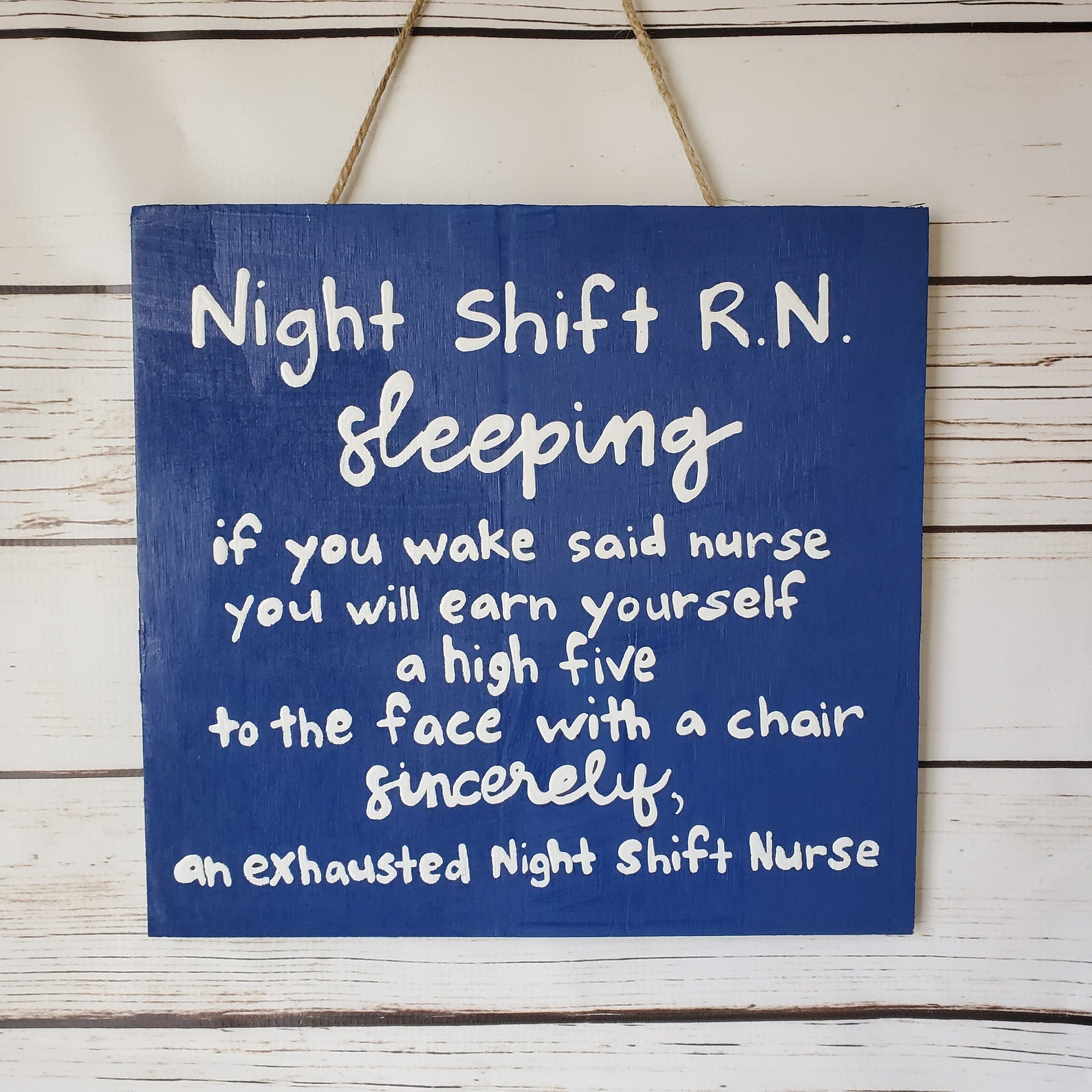 Nurse Sign Sleeping Nurse Nurse Gift RN Gift LPN Gift - Etsy