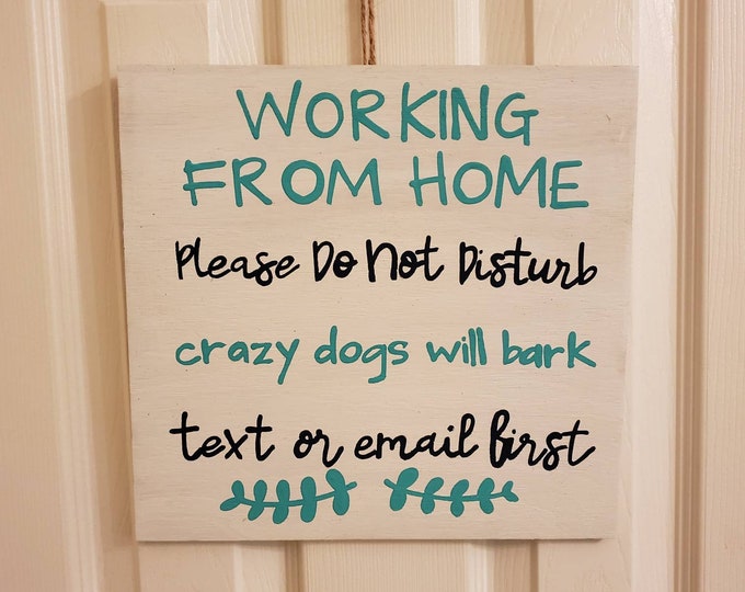 Working Do Not Disturb Sign Work at Home Door Sign Work at - Etsy