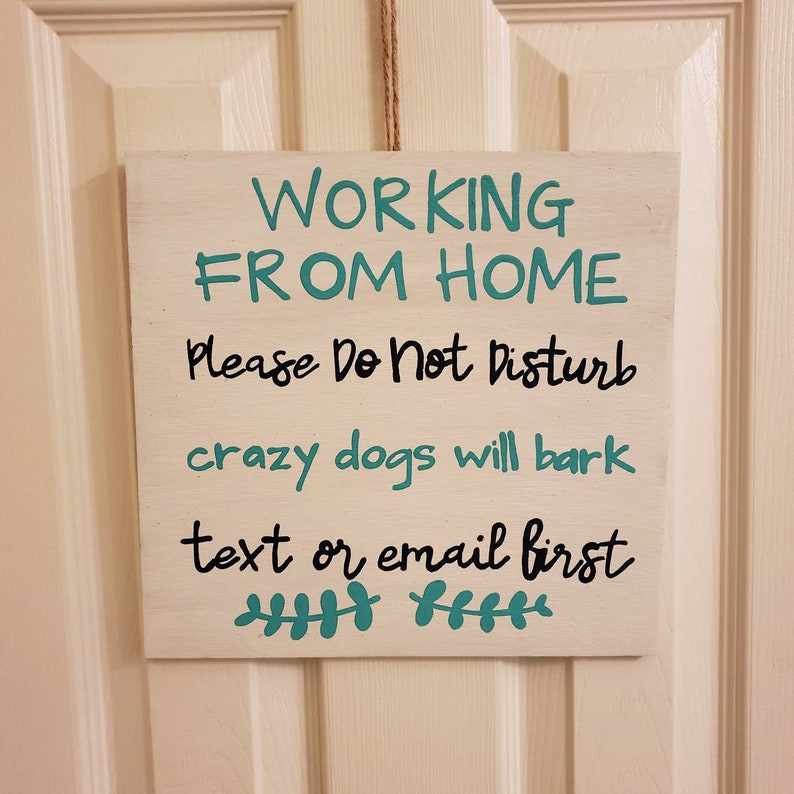 Working Do Not Disturb Sign Work at Home Door Sign Work at | Etsy