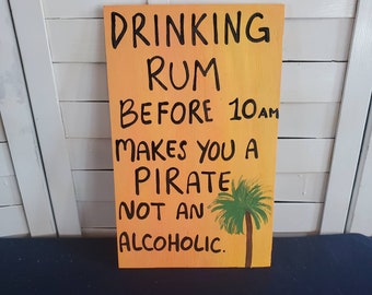 Rum Sign Porch Sign Patio Decor Tiki Bar Unique Gift for | Etsy