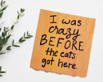 Crazy Cat Lady Sign - Etsy