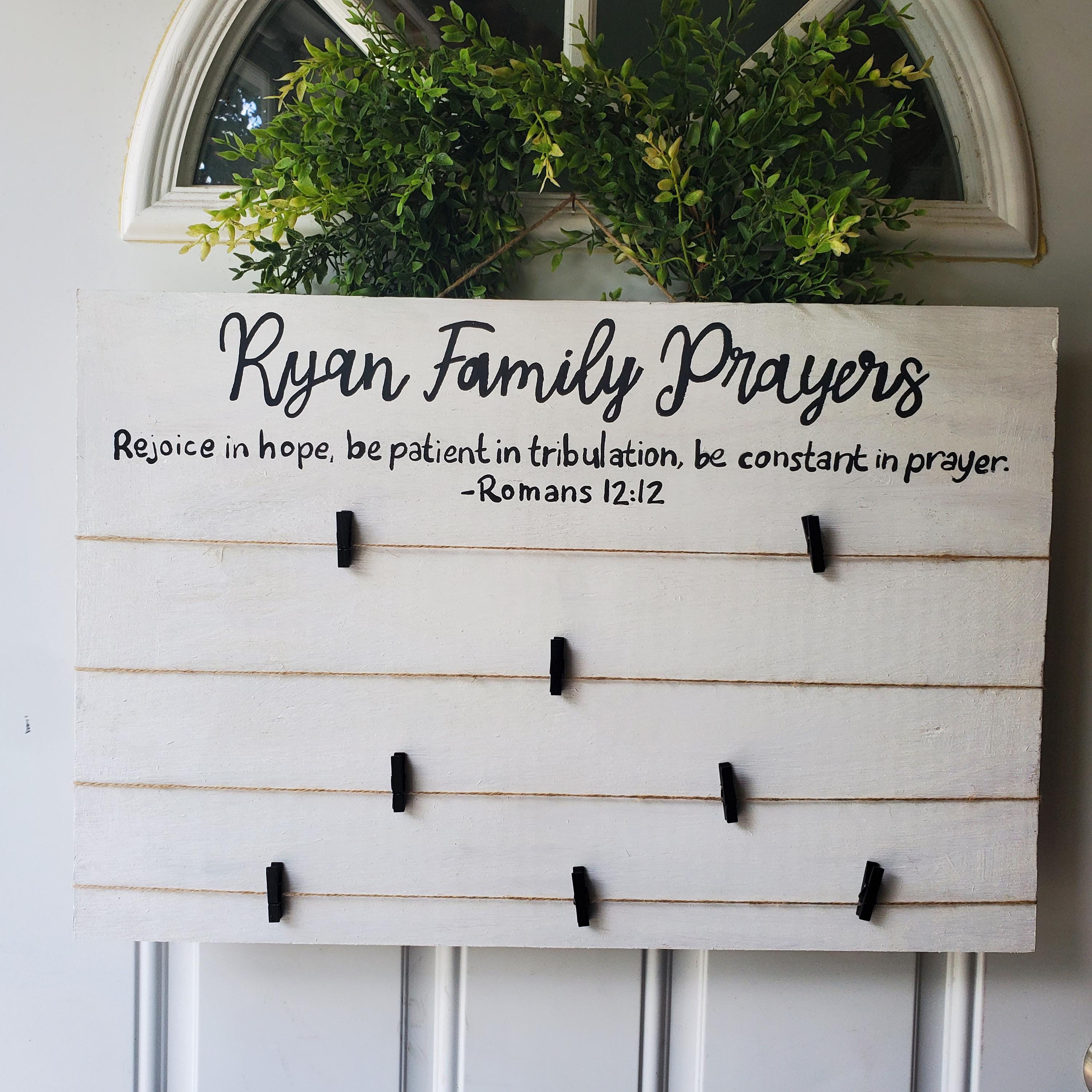 Family Prayer Board, Family Gift, Prayer Sign, Christian Art Decor Sign ...