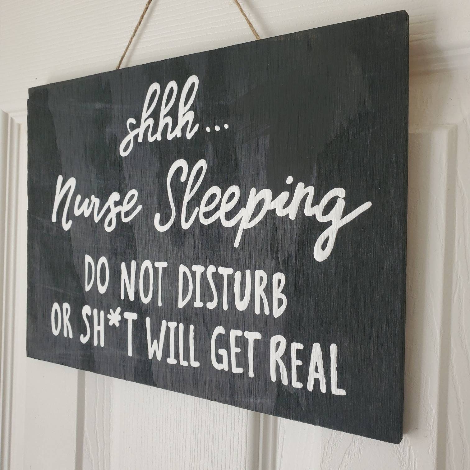 Nurse Sign Sleeping Nurse Nurse Gift RN Gift LPN Gift | Etsy