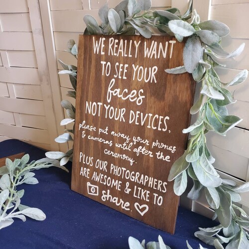 Wood Wedding Seating Sign Custom Ceremony Sign No Seating - Etsy