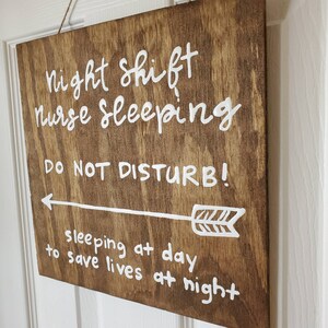 Nurse Sign, Sleeping Nurse, Nurse Gift, RN Gift, LPN Gift, Wood Sign ...