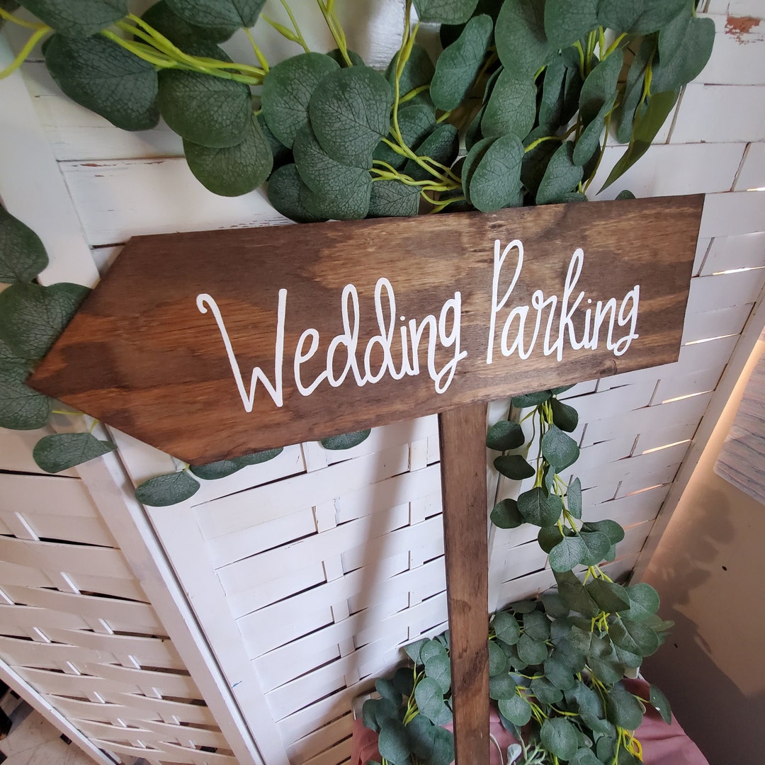 Wedding Direction Sign, Arrow Sign, Wedding Road Sign, Wedding This Way ...