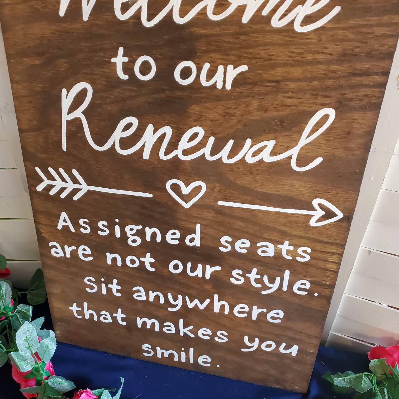 Vow Renewal Sign Welcome Sign Ceremony Sign No Seating - Etsy