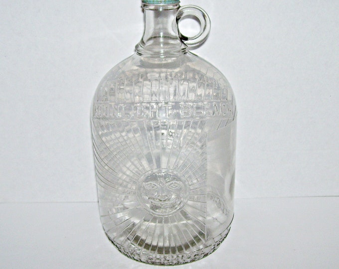 Moonlight Bleach Bottle 1 Gallon Jug Moon Face Sunlight Chemical ...