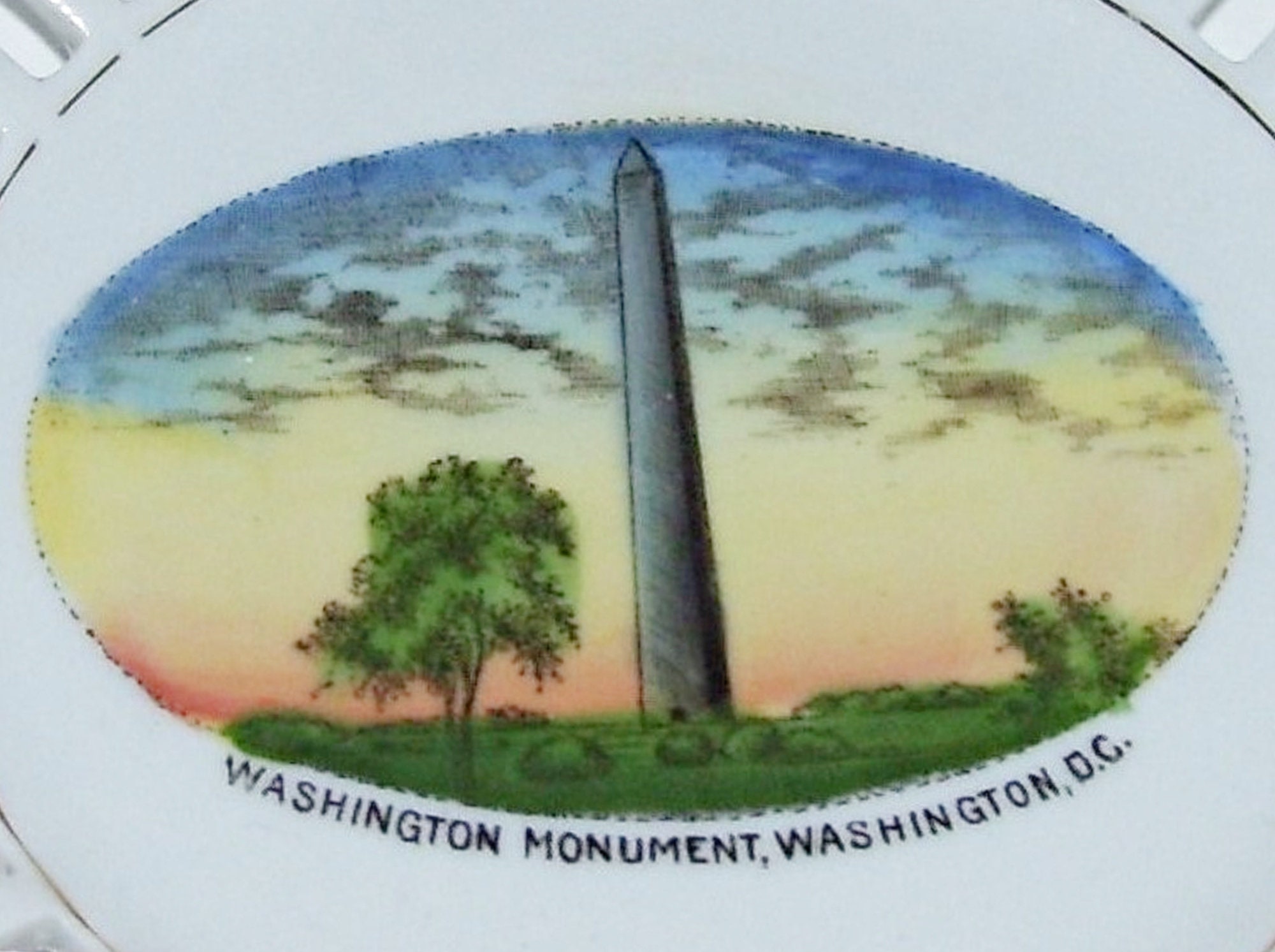 Antique Washington Monument DC Small Souvenir Plate Made in Germany ...