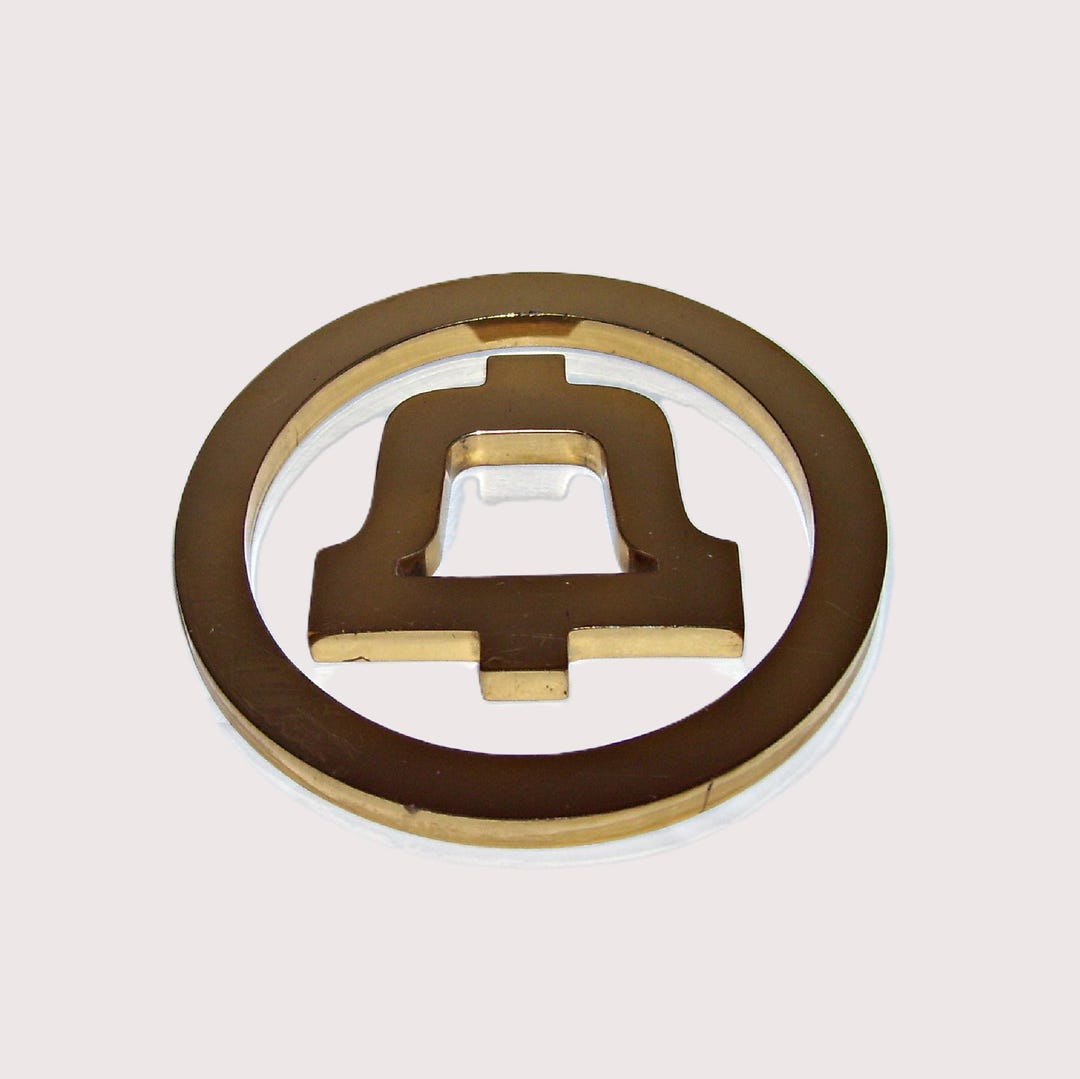 Vintage Bell Telephone Emblem AT T Logo Brass Sign for Door or Wall - Etsy