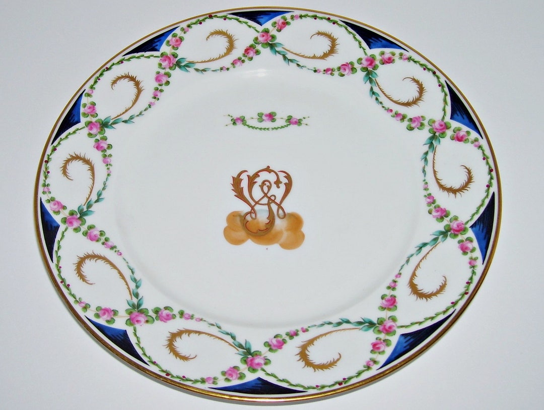 Antique George Washington Monogram Limoges Plate National Society of ...