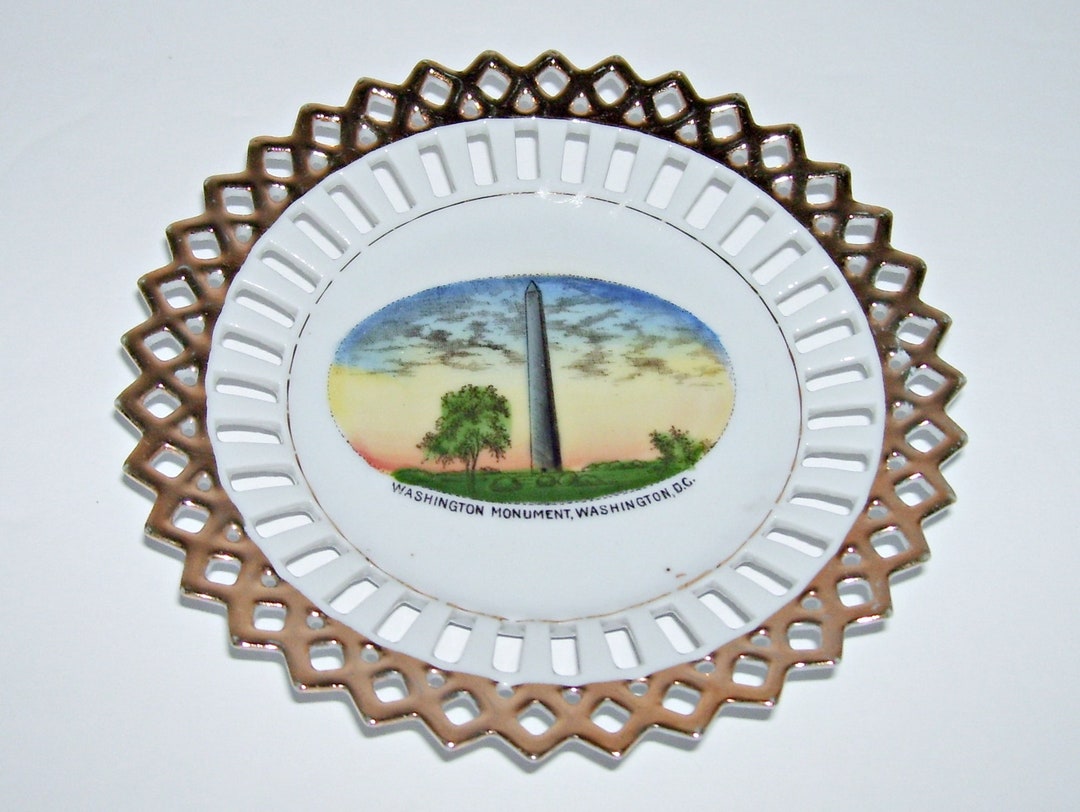 Antique Washington Monument DC Small Souvenir Plate Made in Germany ...