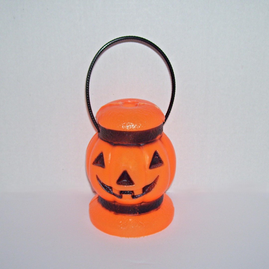RESERVED Vintage Halloween Blow Mold Jack-o-lantern Plastic Pumpkin ...