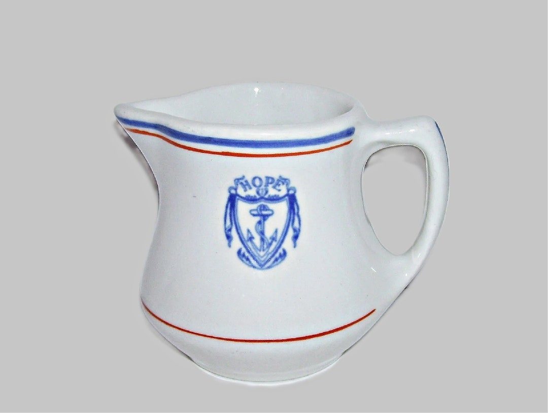Shenango China Small Creamer Hope Club RI Anchor Logo Restaurant China ...