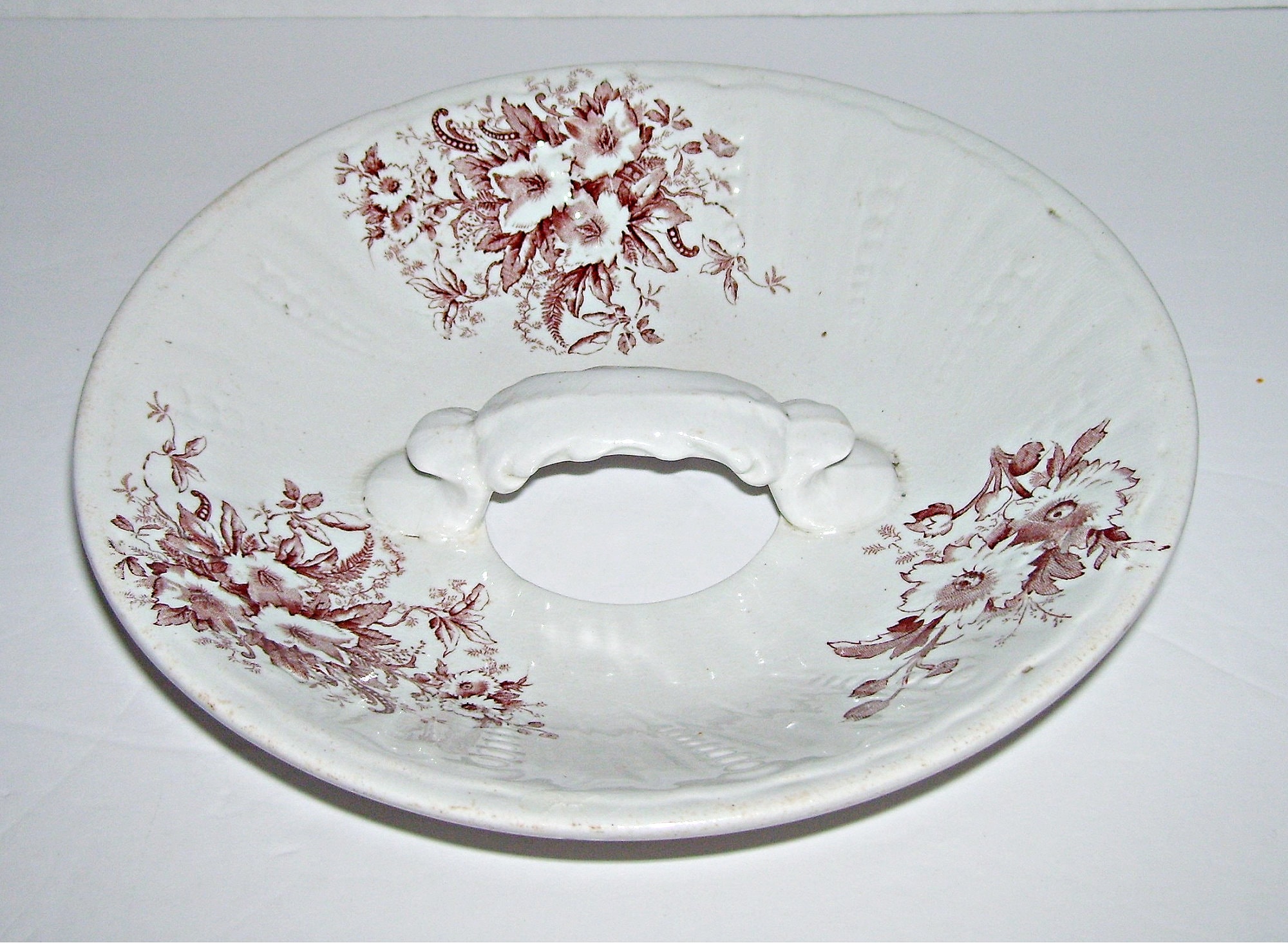 Antique Brown Transferware Slop Bucket Waste Jar Lid Only - Etsy