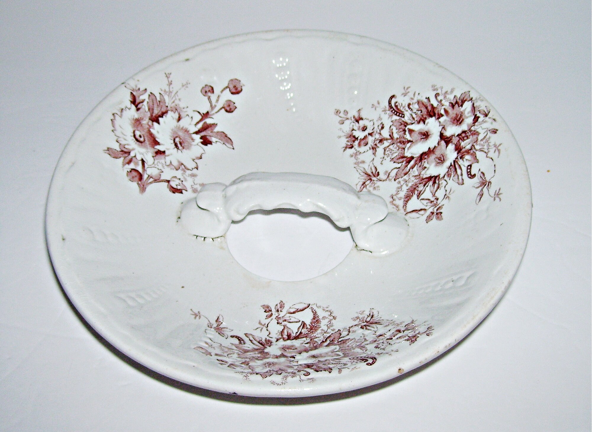 Antique Brown Transferware Slop Bucket Waste Jar Lid Only - Etsy