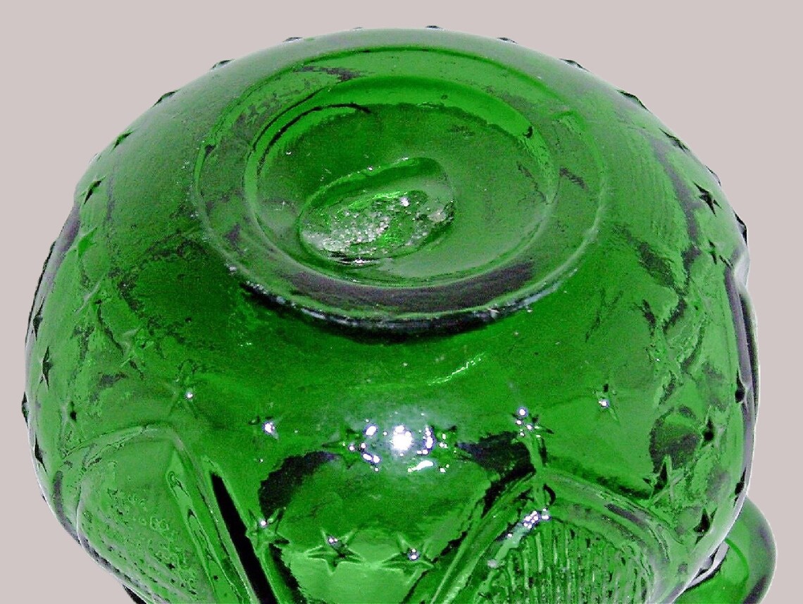 Clevenger Brothers Green Glass Star and Shield Pitcher South Jersey ...